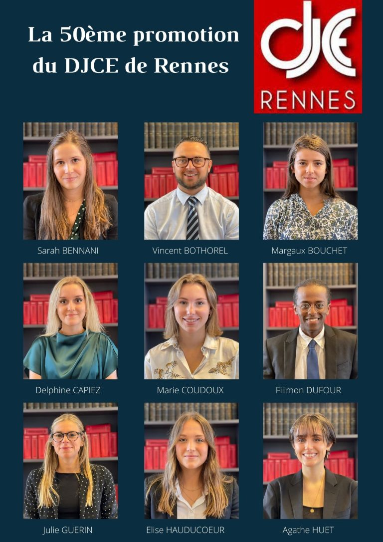 La promotion - DJCE Rennes